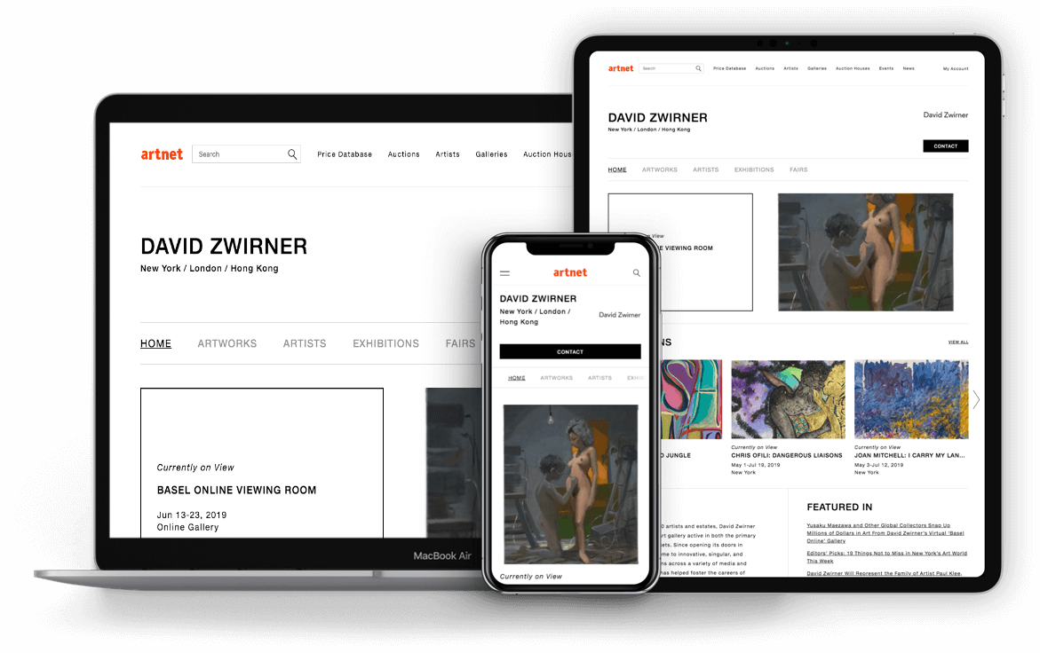 Select Work | Gallery Profile Pages