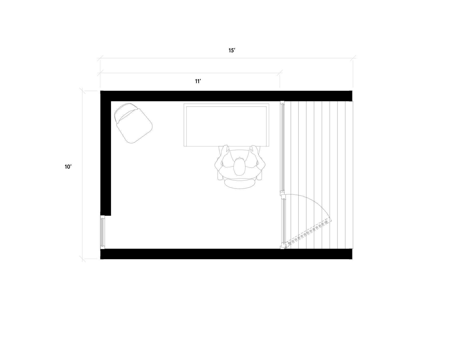 HO4 | 704 sf | 2 Bedrooms, 1 Bathroom, Kitchen