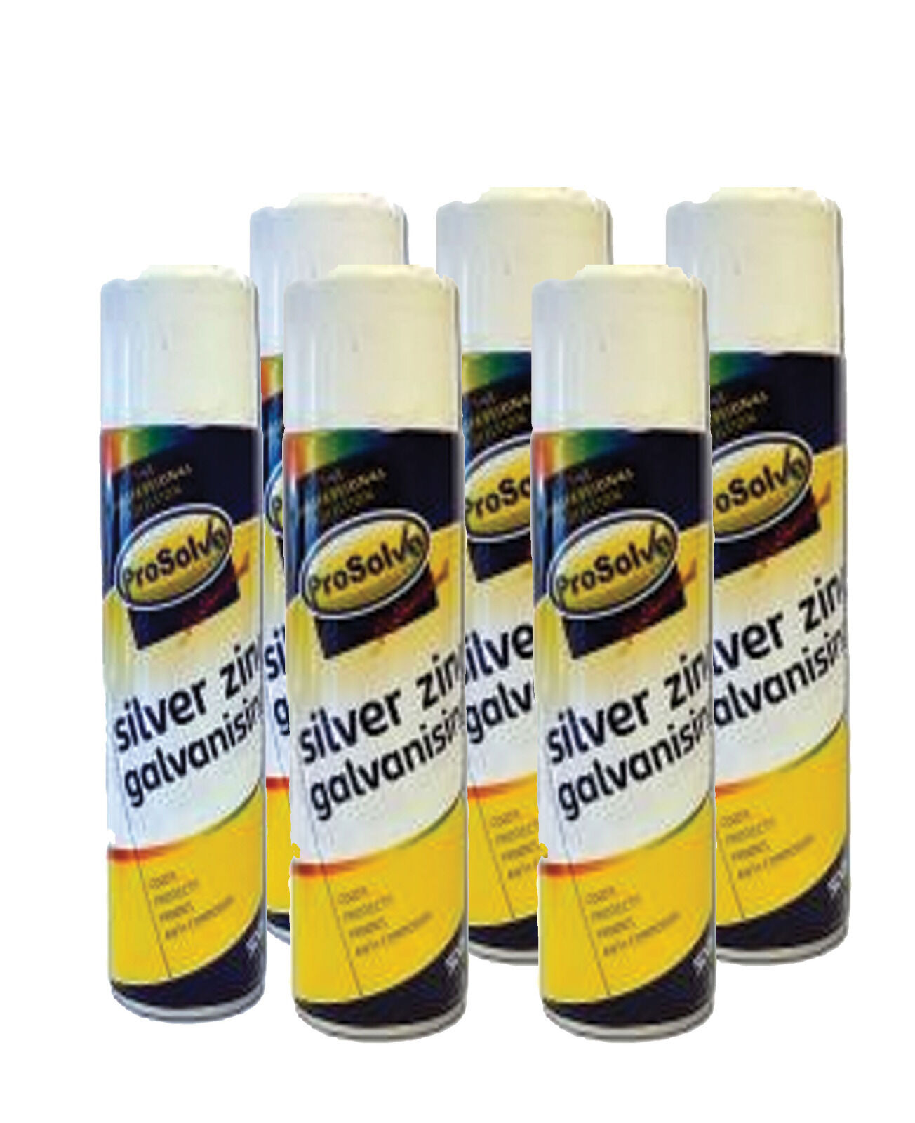 6 X ZINC SILVER GALV SPRAY PAINT 500ml GALV ANTI CORROSION PRIMER (SGZ5 ...