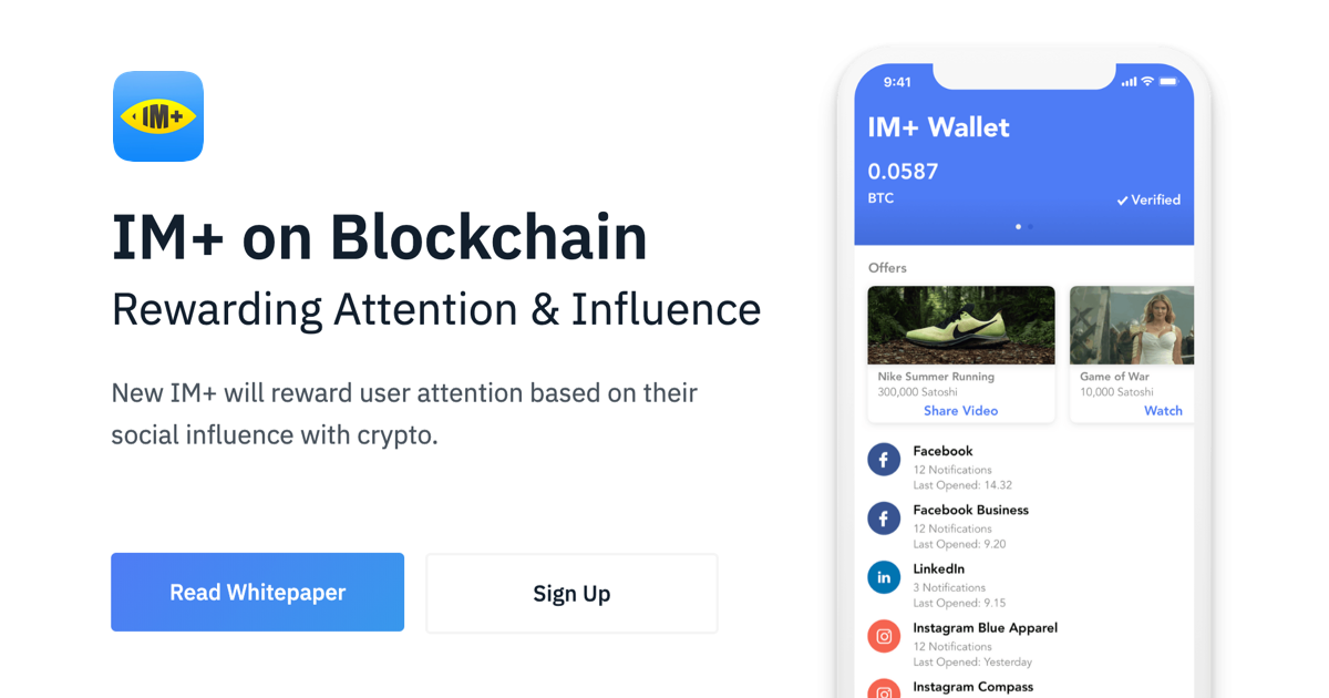 IM+ Attention Platform on Blockchain