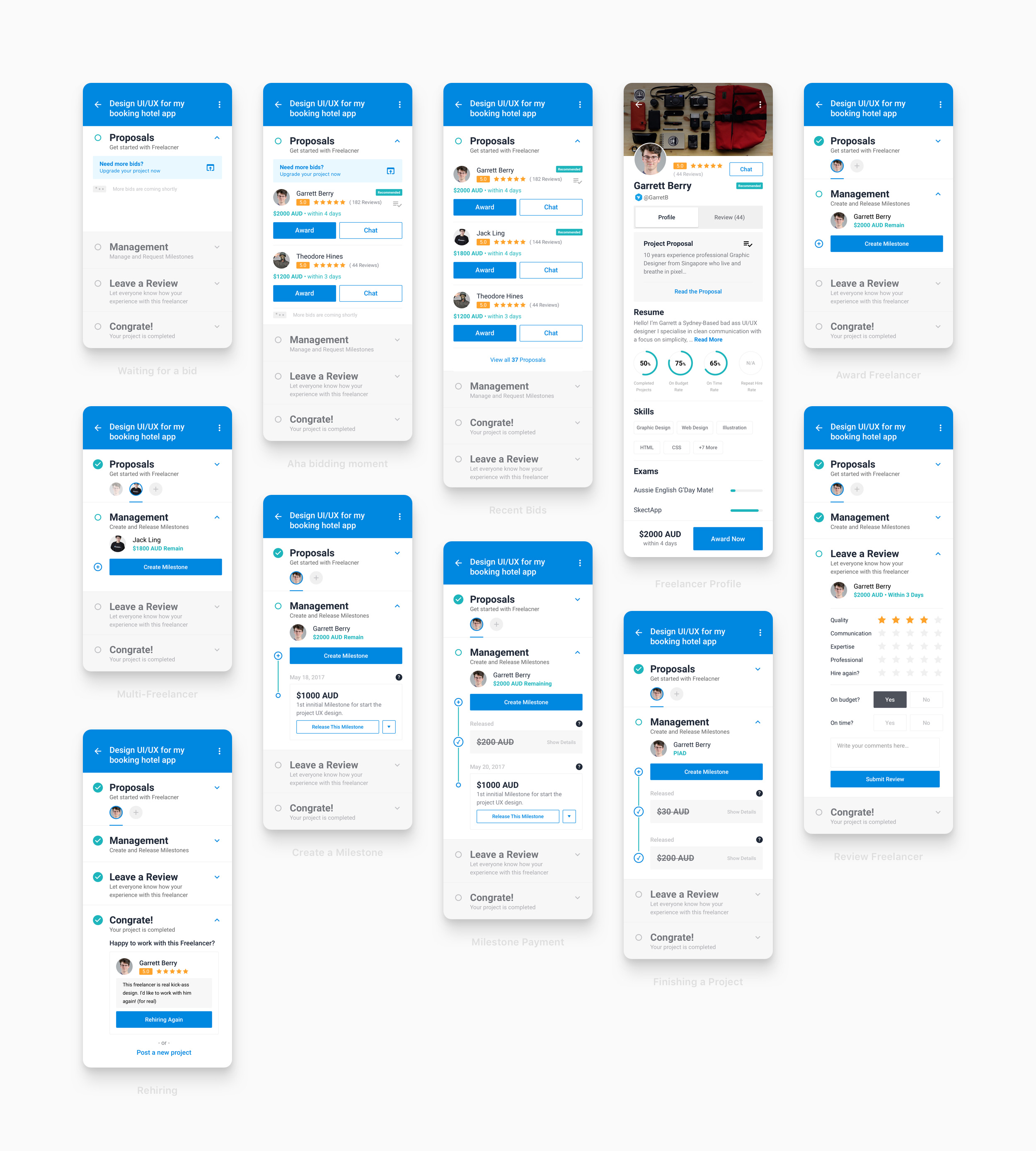 Freelancer Mobile App Design — by Kocha