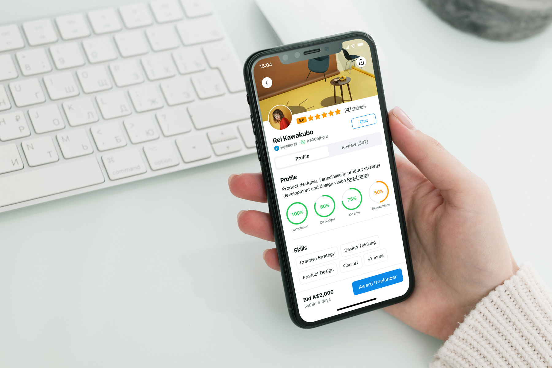 Freelancer Mobile App Design — by Kocha