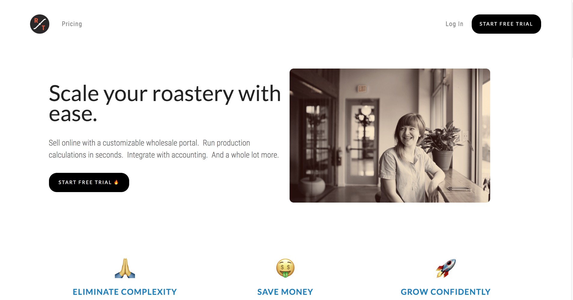 Scale Your Coffee Roasting Business | RoasterTools Pricing Page