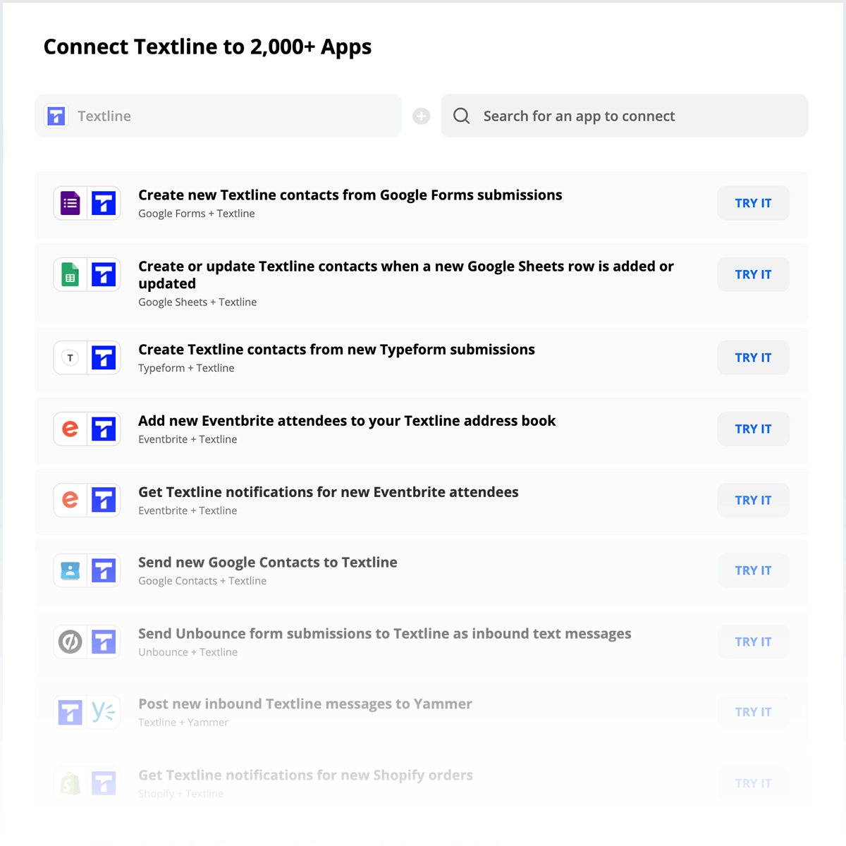 Zapier Integration — Business Text Messaging | Textline