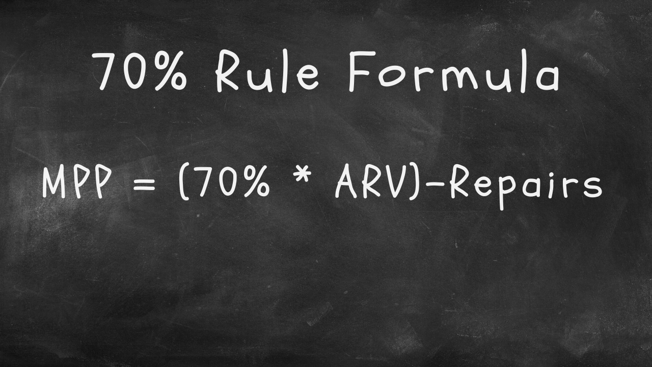 What is the 70% Rule Formula for Flipping Houses?