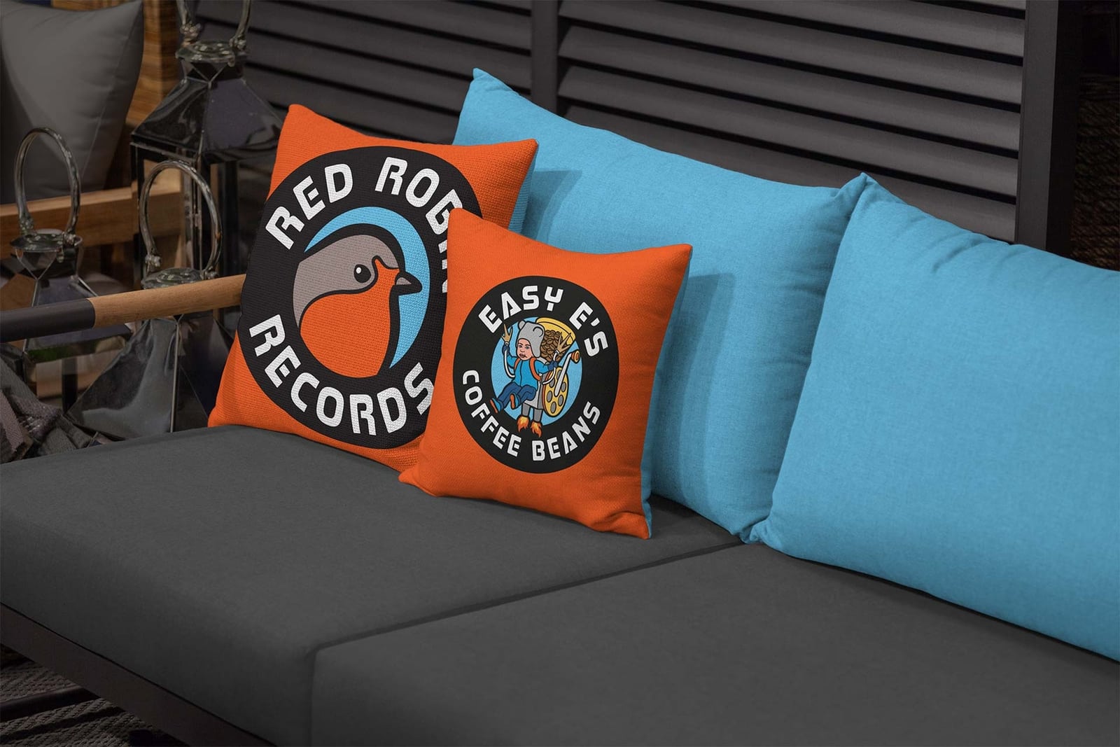 A Logo Design for Vinyl Cafe, Red Robin Records | Logo Geek