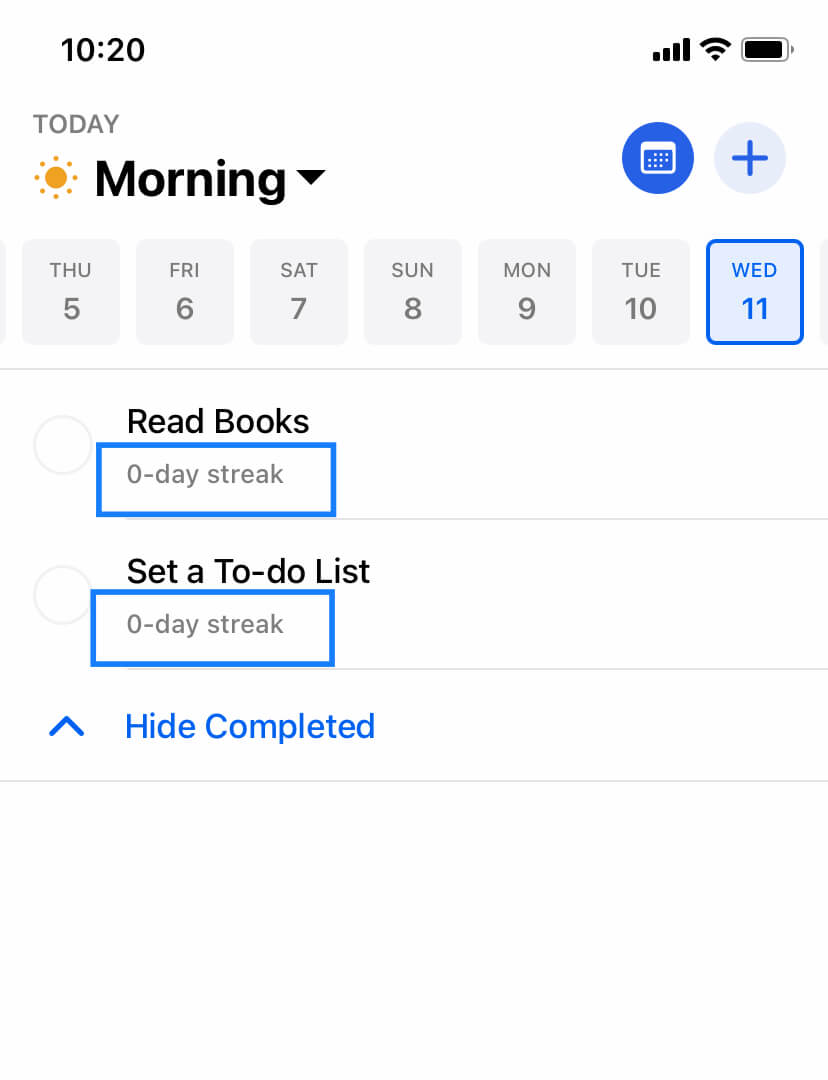 Instruction - Start a Streak