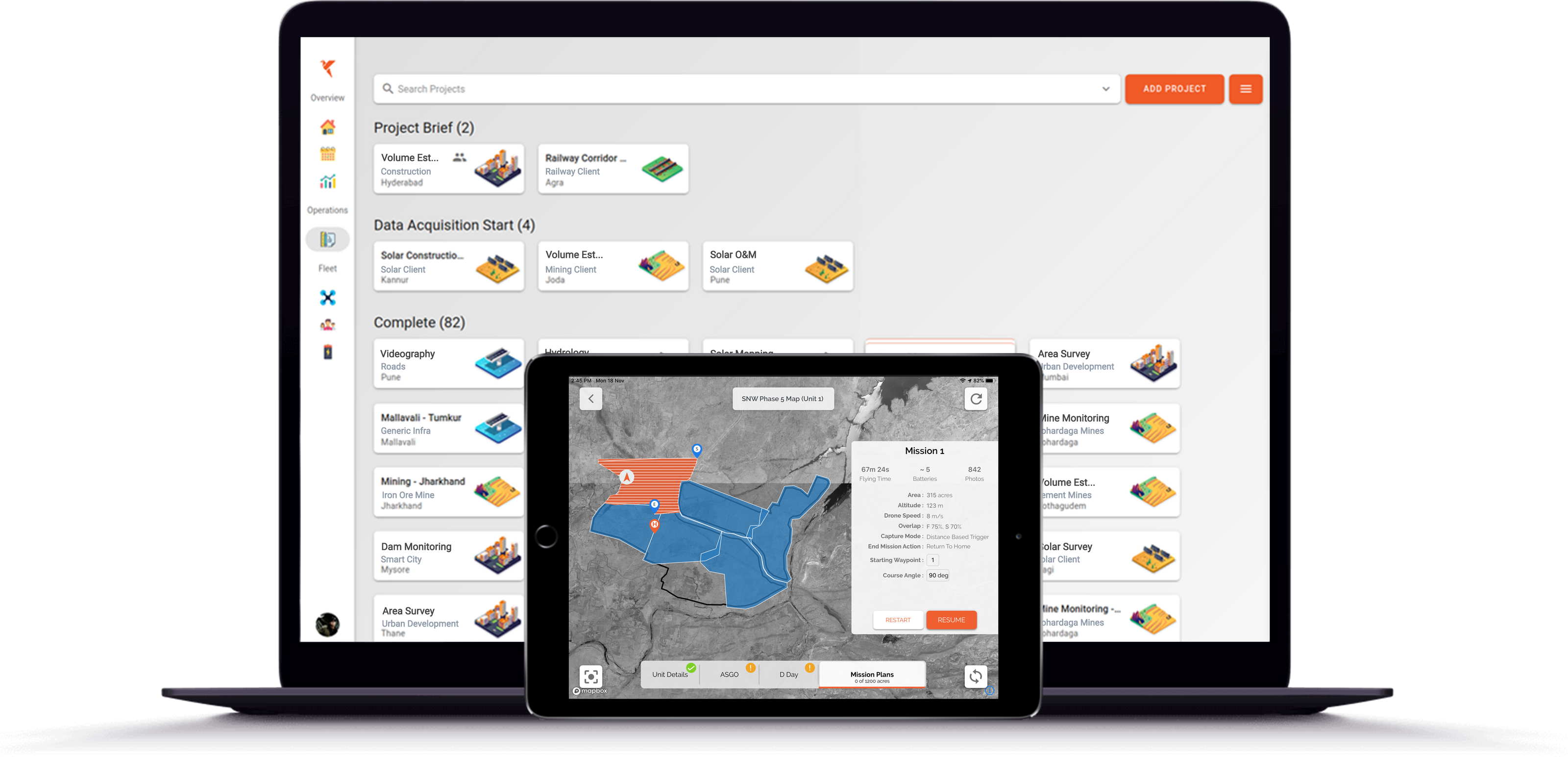 Drone operations management solution for drone service providers