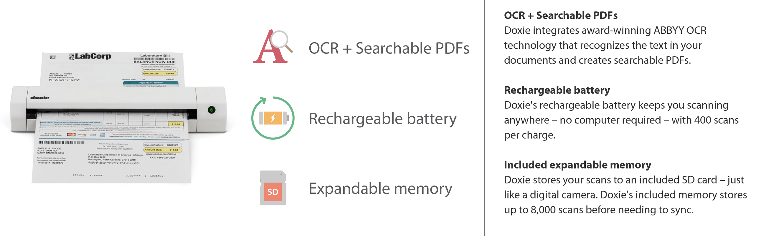 Doxie Go SE Series, Wireless & Mobile | Doxie Scanners — Ultra-Portable ...