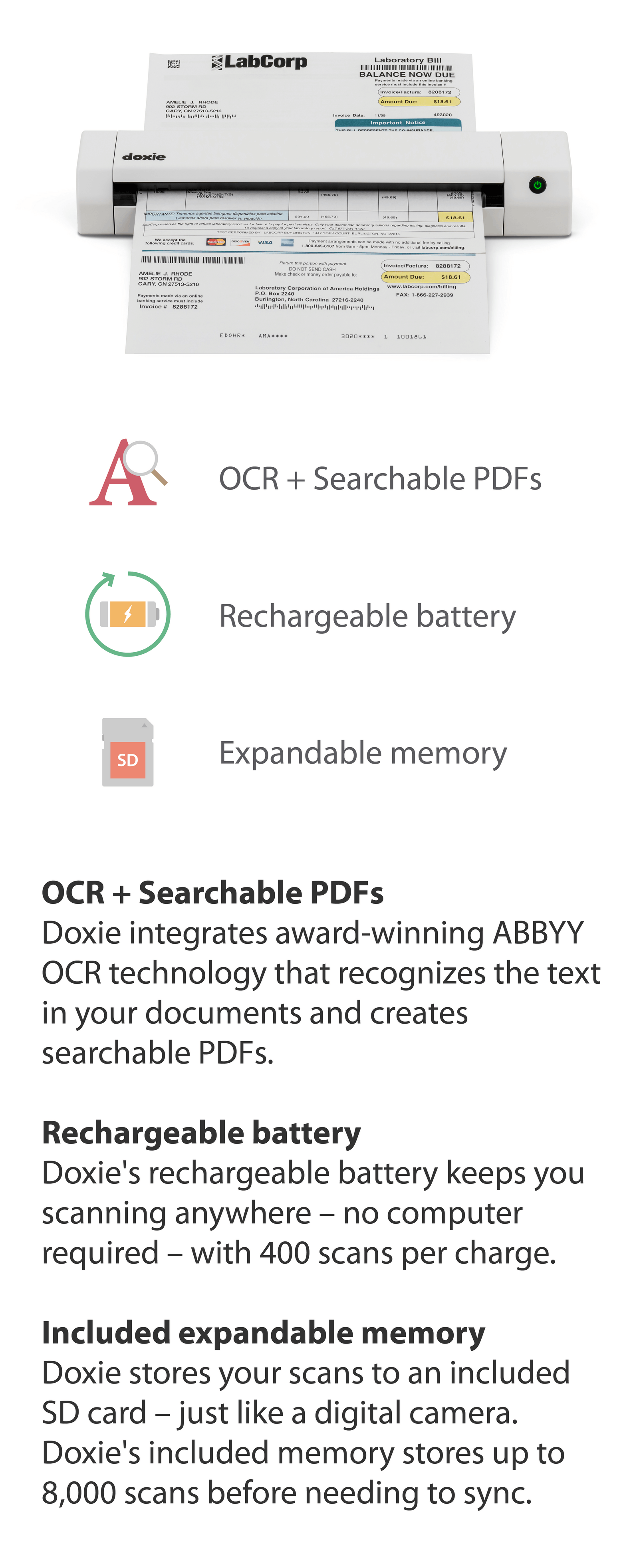 Doxie Go SE Series, Wireless & Mobile | Doxie Scanners — Ultra-Portable ...