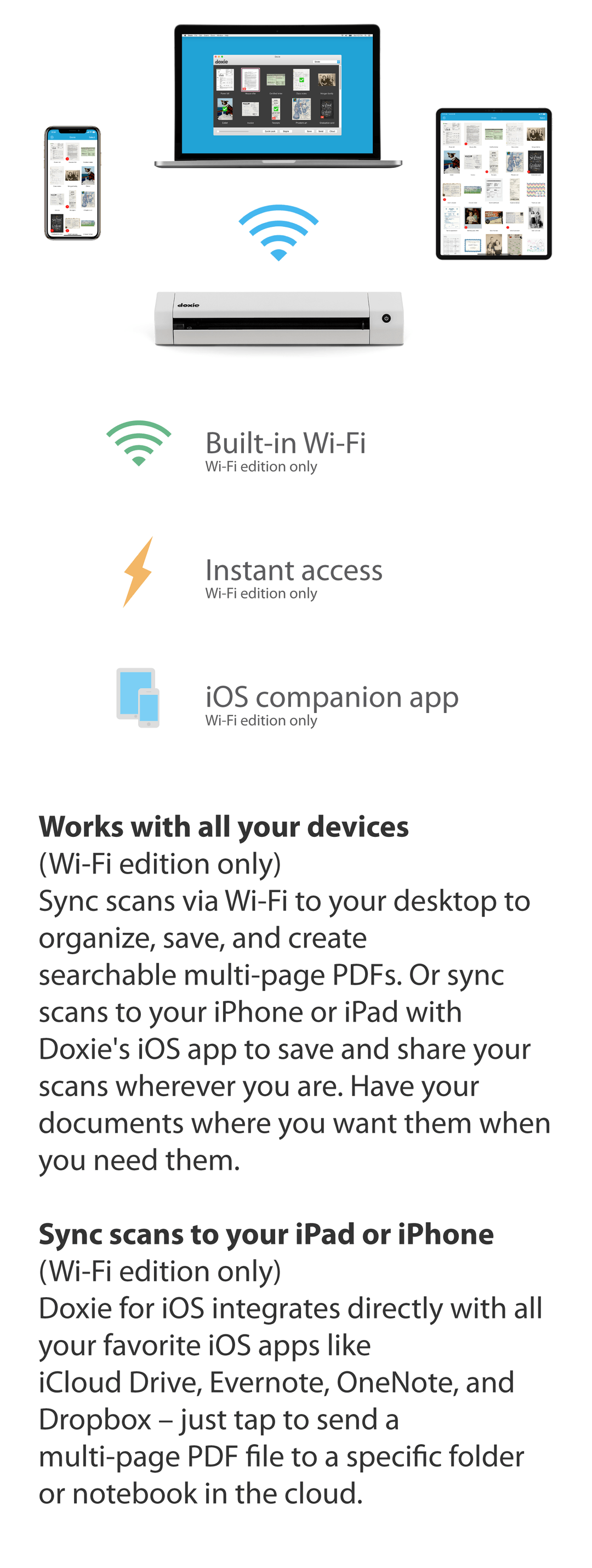 Doxie Go SE Series, Wireless & Mobile | Doxie Scanners — Ultra-Portable ...