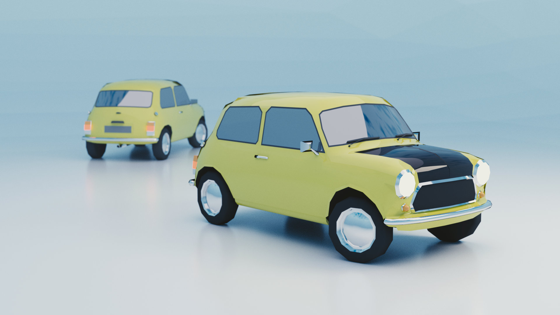Blender Timelapse - Low Poly Mini Cooper Modeling