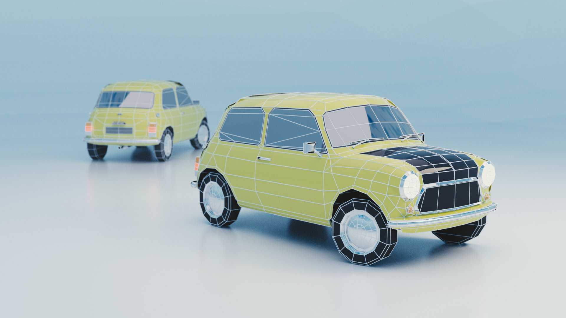 Blender Timelapse - Low Poly Mini Cooper Modeling