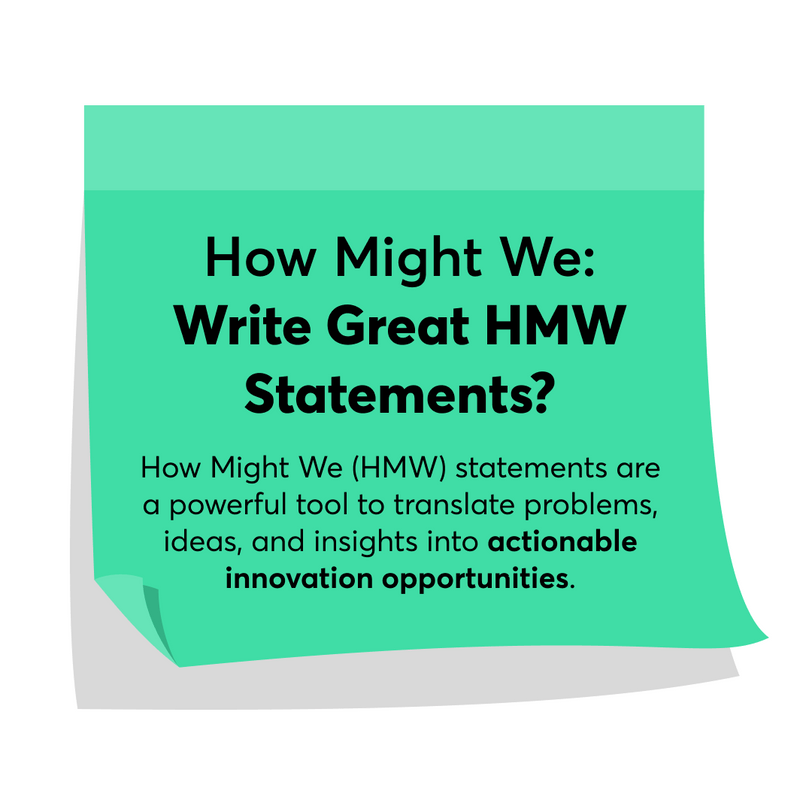 How Might We: Write Great HMW Statements