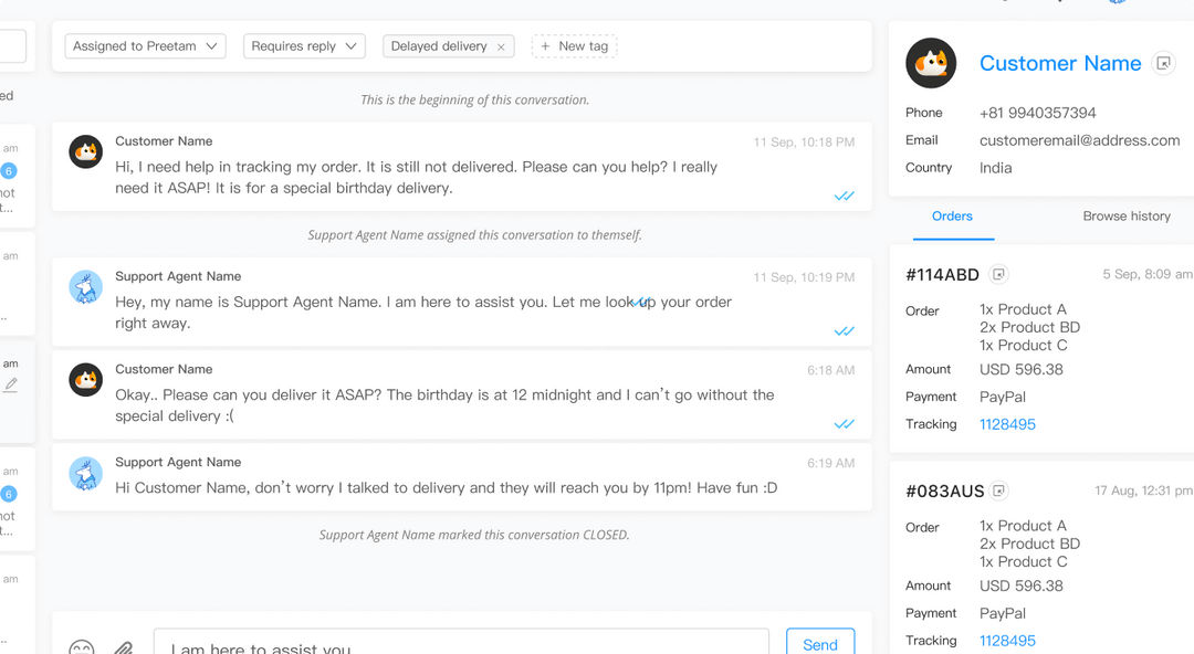 WhatsApp Support Inbox for Shopify stores | SuperLemon
