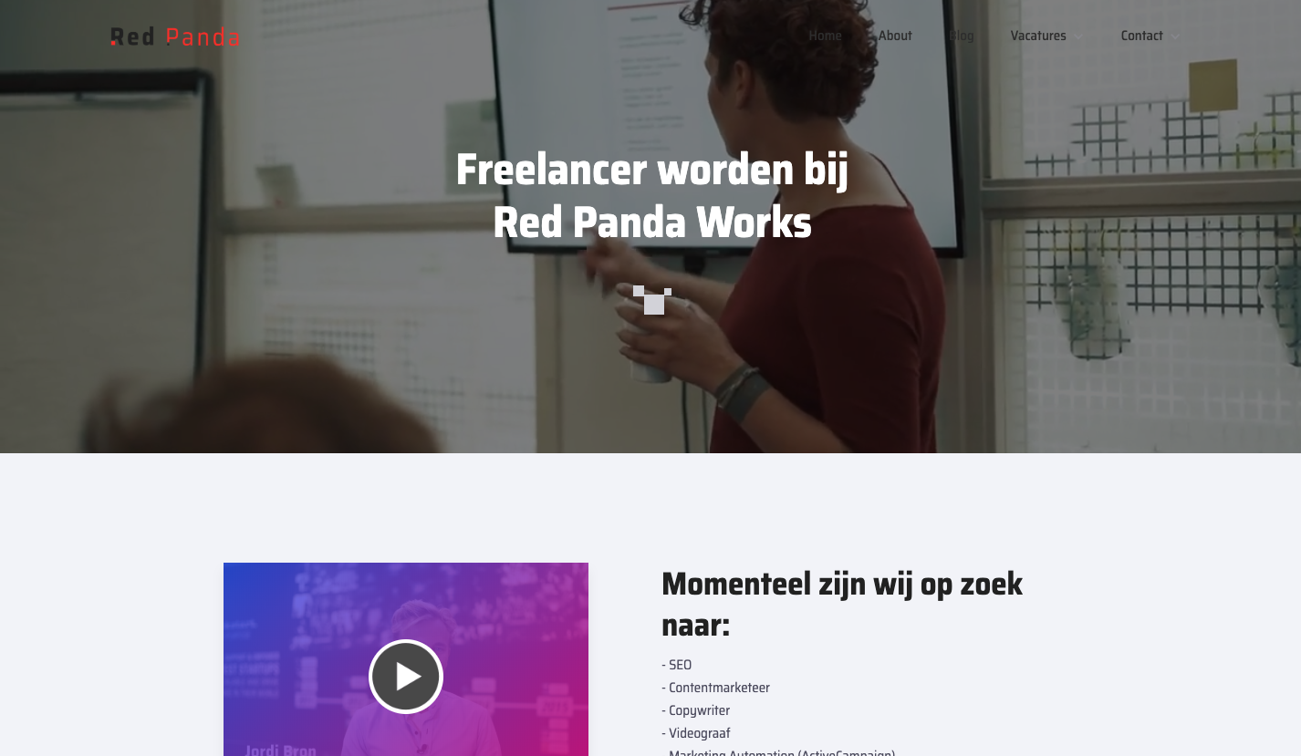 Freelancer worden bij Red Panda Works