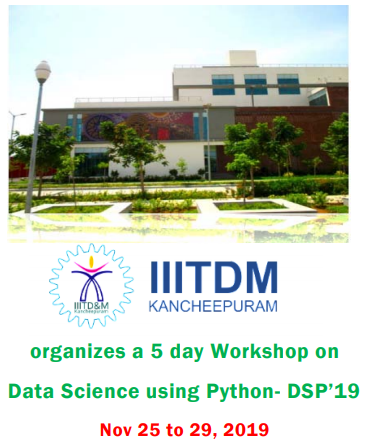 Python Workshop on Data Science by IIIT-DM Kanchi