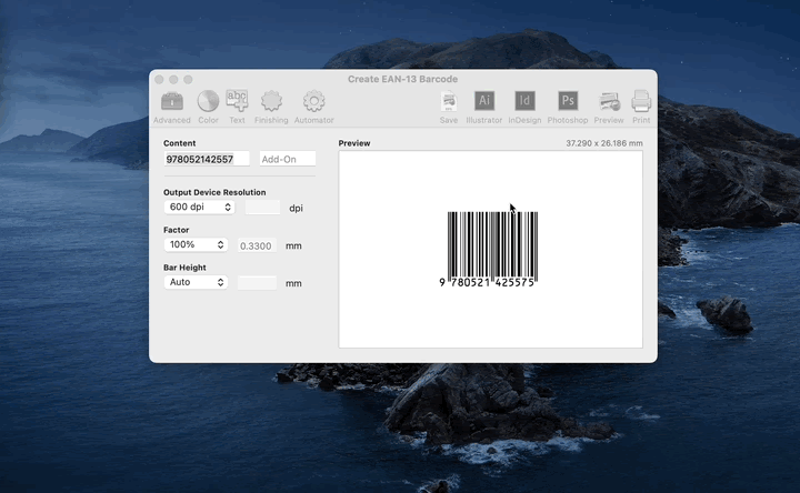 Creating Barcodes for Adobe Photoshop – Barcode Producer