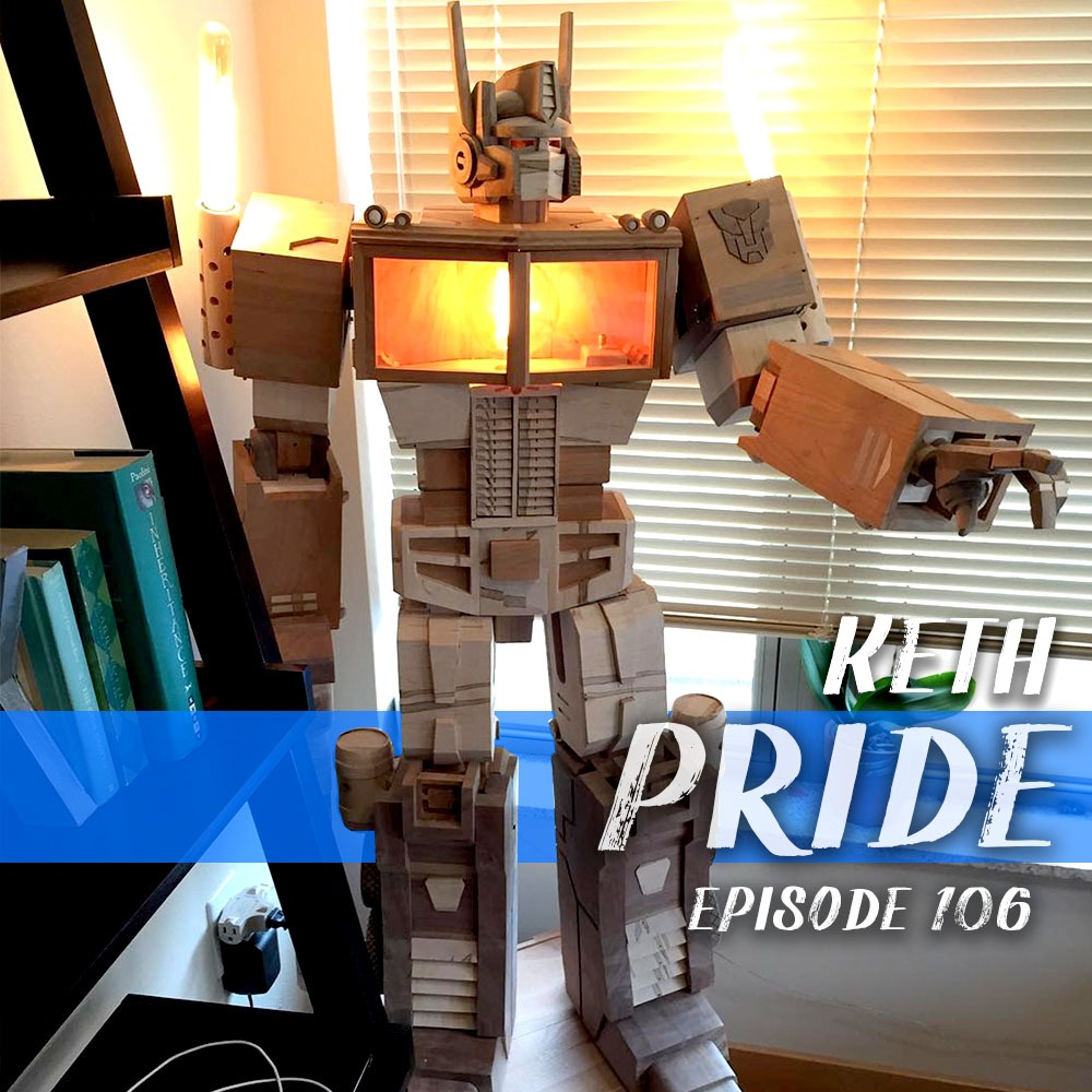 Optimus Prime from Walnut and Stained Glass with Keth Pride