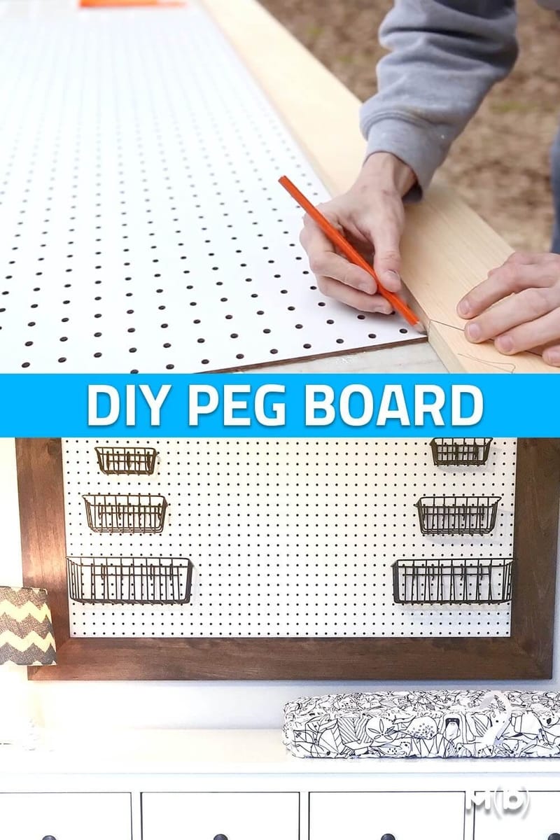 DIY Pegboard Organizer for a Nursery (or any room!)