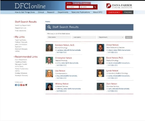 Dana-Farber - Redesign Hospital Intranet On Ektron CMS