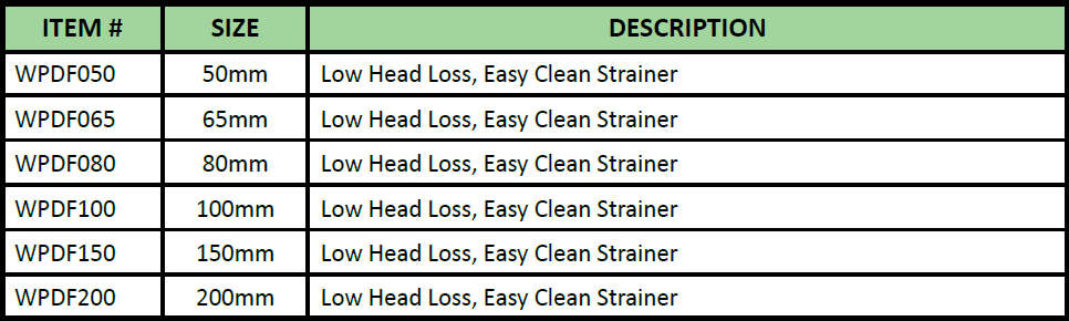 Sensus WPDF Strainer - Deeco Services