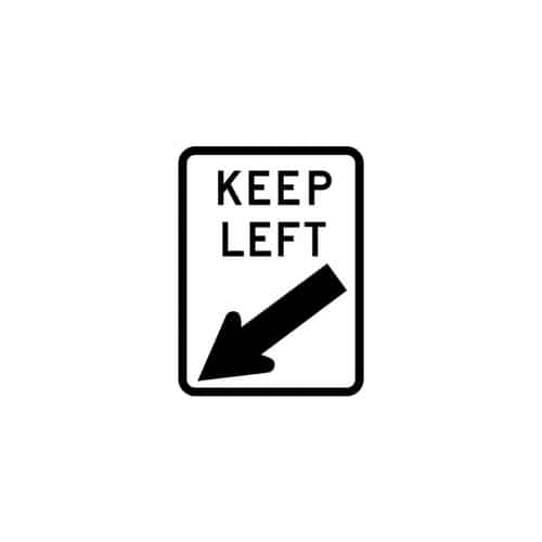 Keep Left Sign
