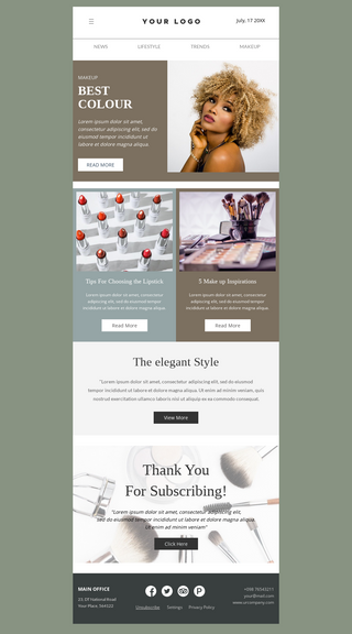 Cosmetics Brand Email Template | Unlayer