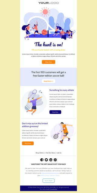 Free Newsletter Templates for Sports | Unlayer
