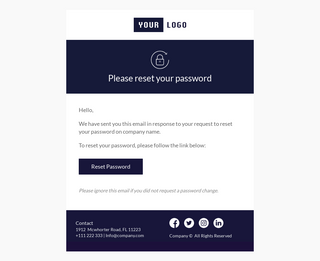 Forgot Password Email Template | Unlayer