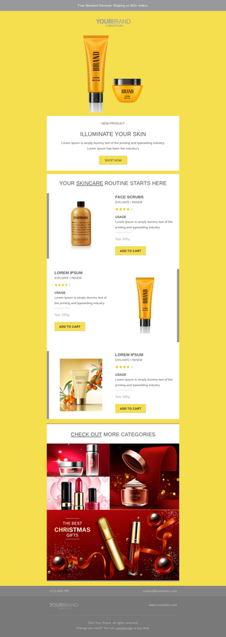 Cosmetics Brand Email Template | Unlayer