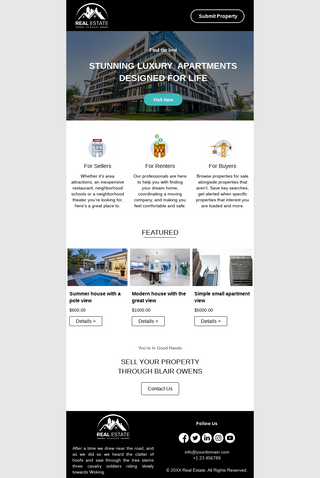 Luxury Apartments Email Template | Unlayer