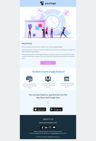New Software Release Email Template | Unlayer
