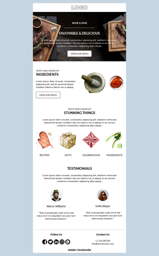 Free Email Templates for Food & Beverage | Unlayer
