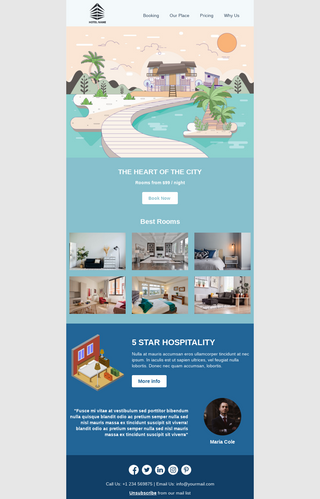 Hotel Reservation Email Template | Unlayer