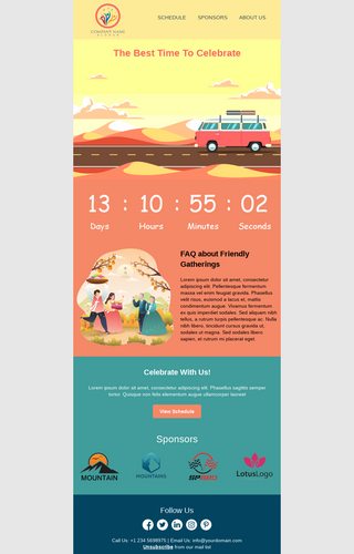 Timeline Portfolio Email Template | Unlayer