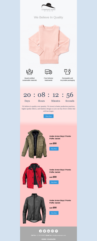 Online Store Email Template | Unlayer