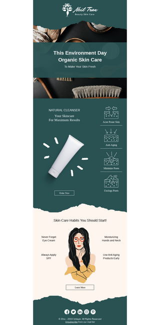 Cosmetics Brand Email Template | Unlayer