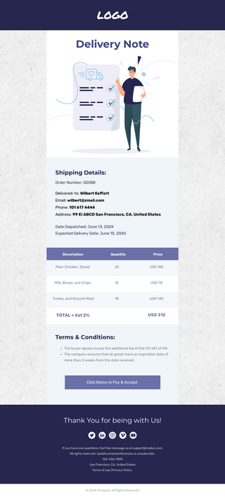 Free Delivery Email Templates | Unlayer