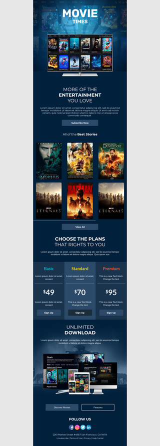 Free Email Templates for Subscription | Unlayer