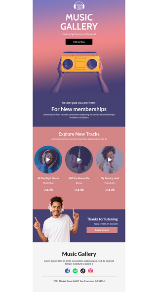 Free Email Templates for Subscription | Unlayer