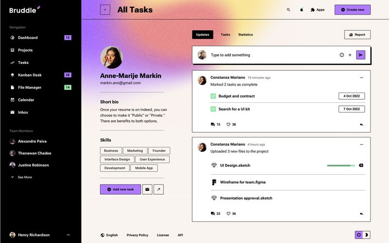 Bruddle - Neo brutalism UI kit for SaaS Dashboards