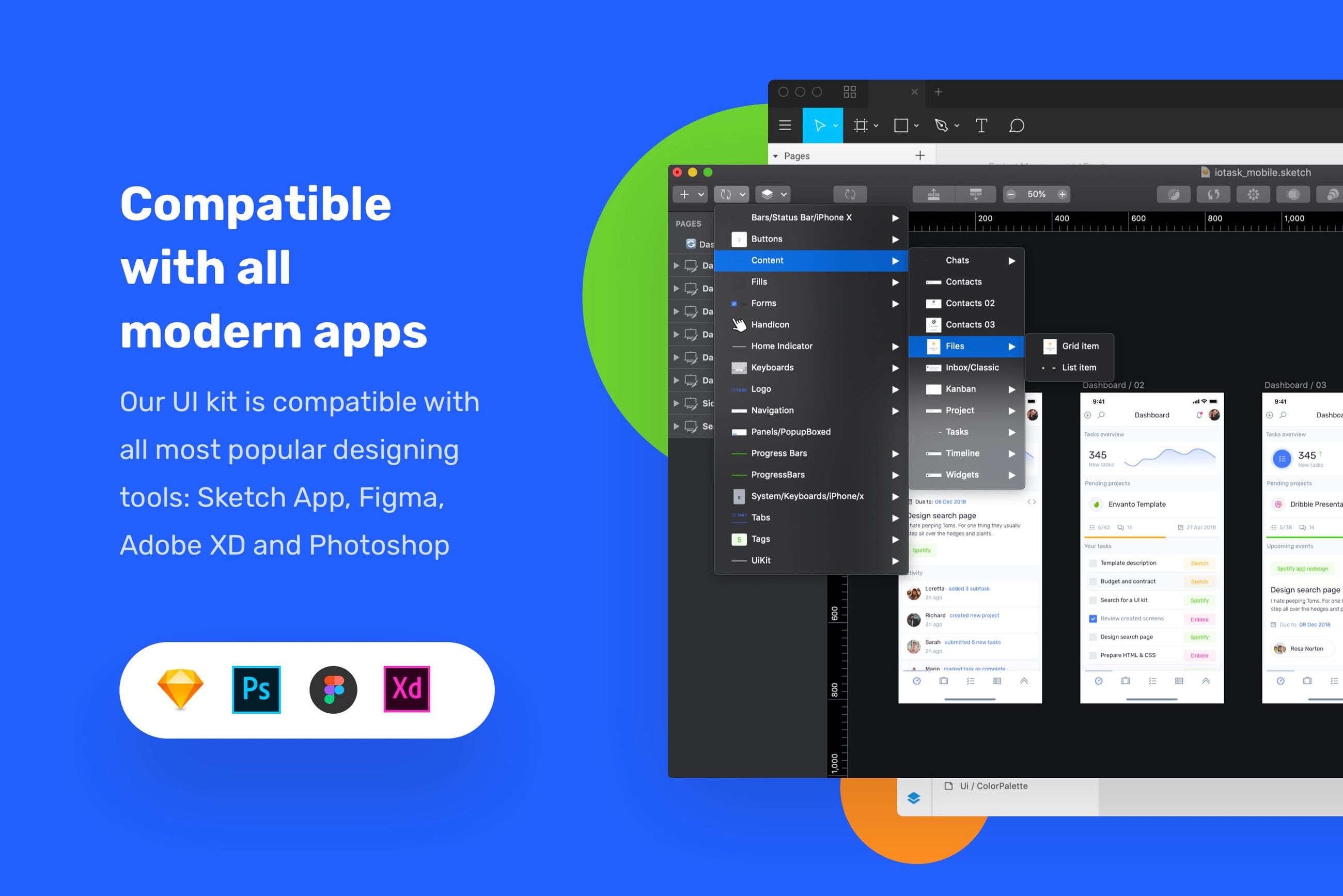 IOTask Mobile UI Kit for Productivity and To-Do Apps