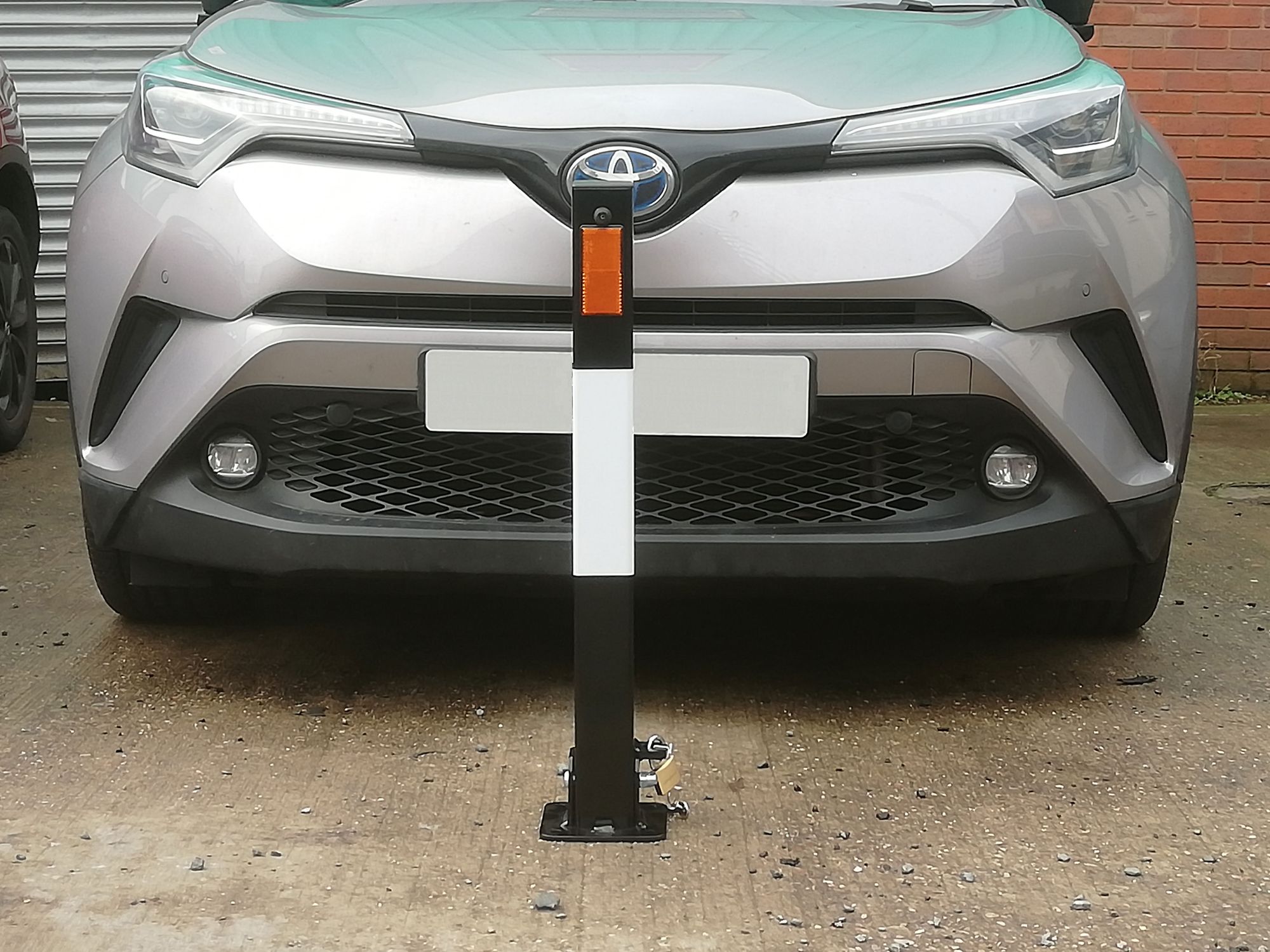 Padlock Fold Down Bollard | Aremco Barriers & Bollards