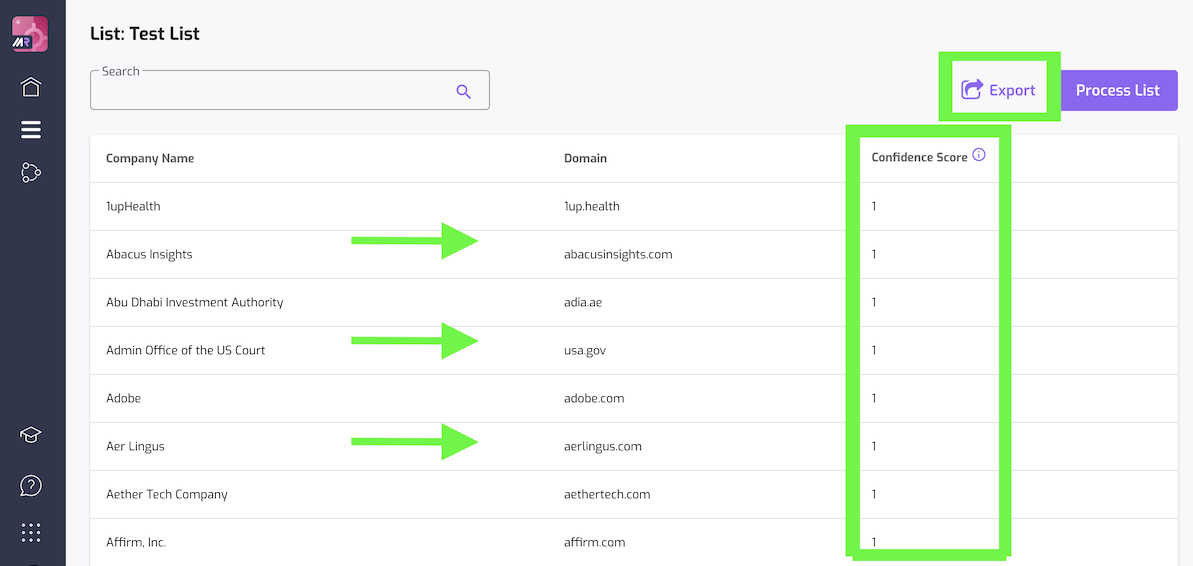 How to find website URL from company name in bulk