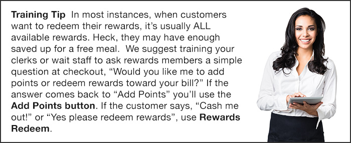 Issuing and Redeeming Rewards or Gift Value through POSitouch