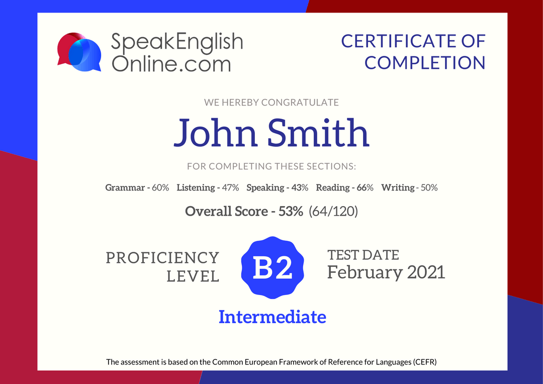 Speak English Online - Level Test