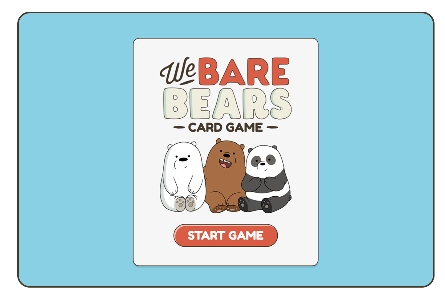 we bare bears memory card game