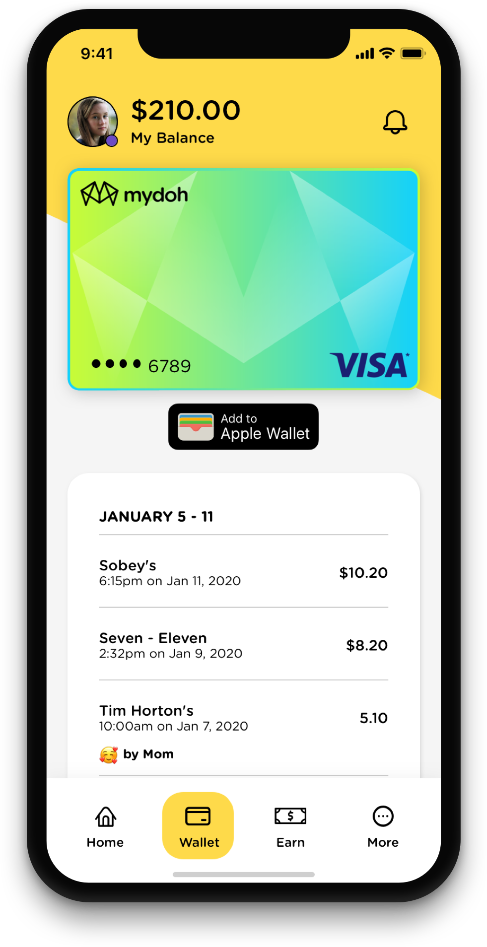 Mydoh - Debit Card And Financial Literacy App For Kids