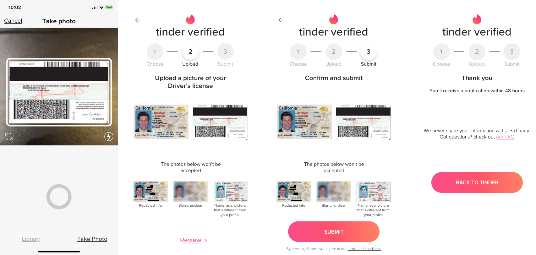 Tinder Verification Feature